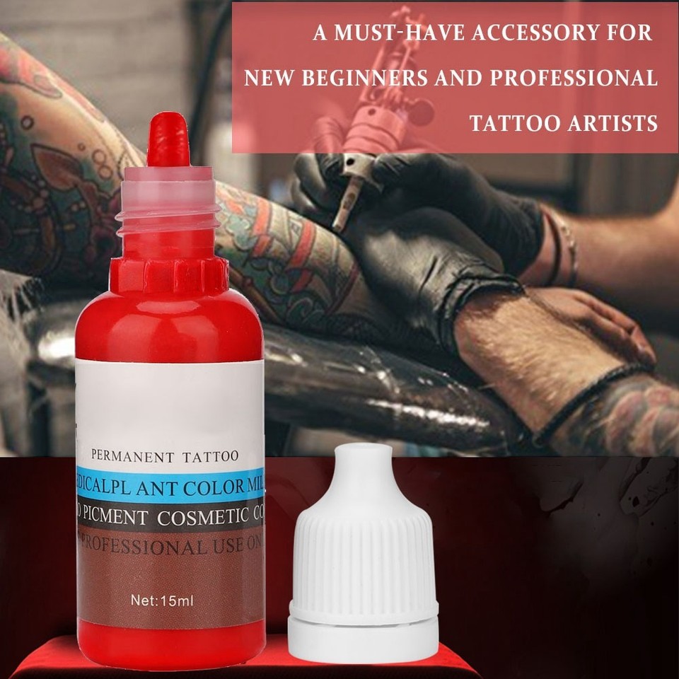 15ml Eyebrow Lip Tattoo Plant Pigment Permanent Pigment Ink Red (Li PLM ...