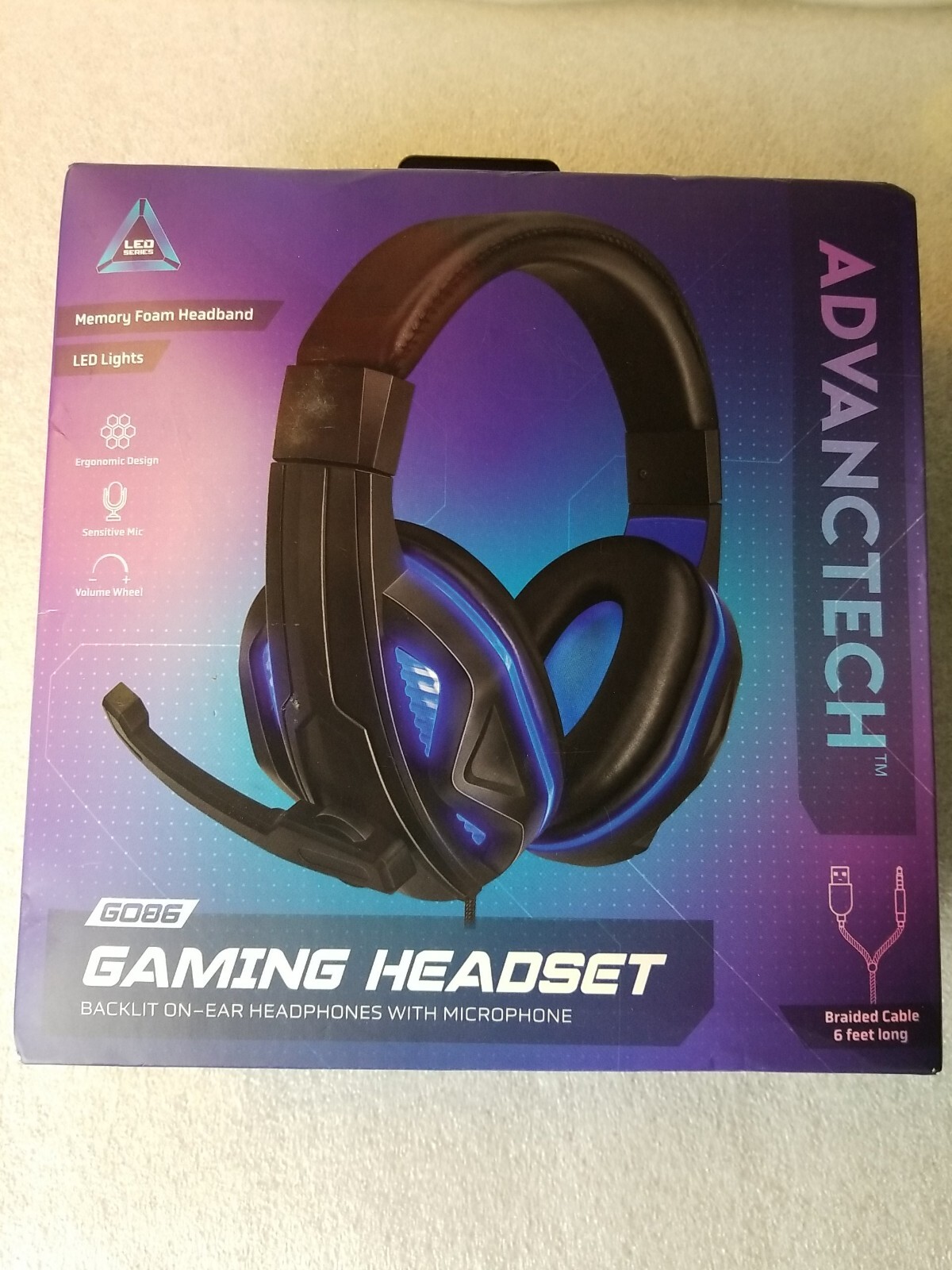 Advanctech G086 Gaming Headset New. w/box issues | eBay