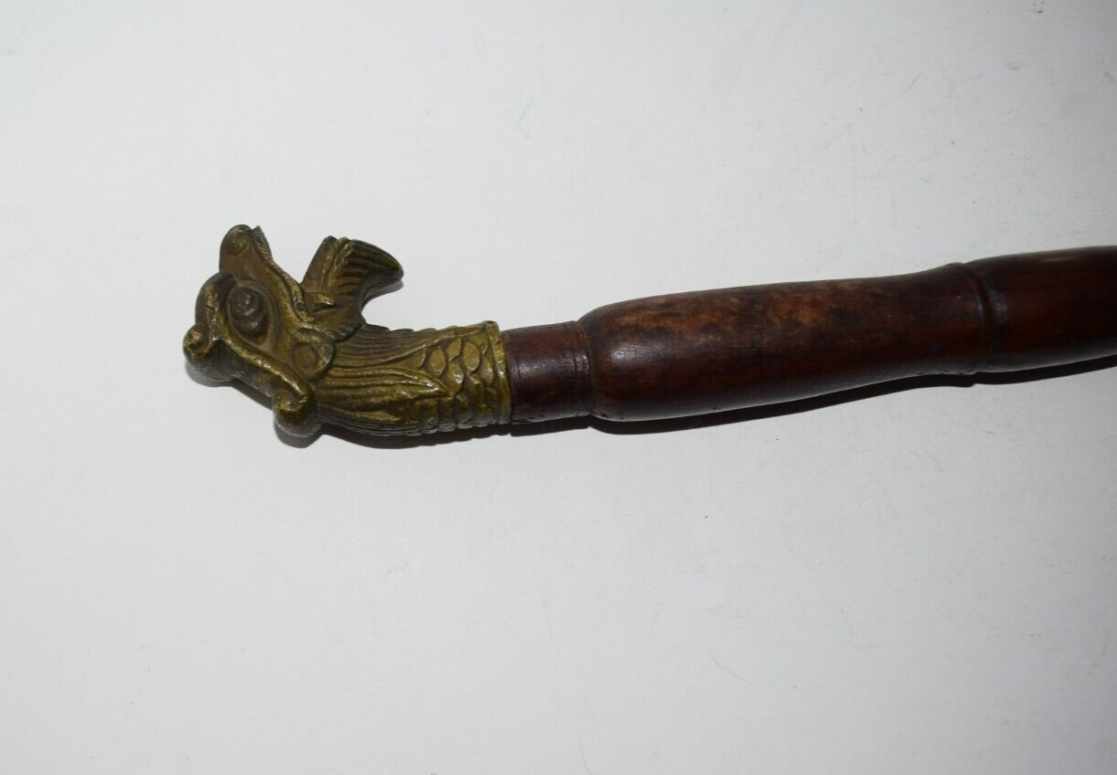 SHILLELAGH IRISH VINTAGE ANTIQUE STICK RARE DRAGON 18" CANE FIGHTING ...