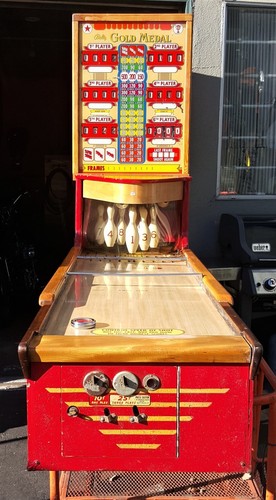 Bally Gold Medal Shuffle Alley Bowling Arcade Game with Original ...