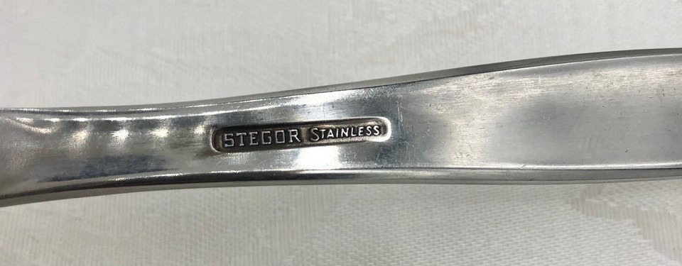 Vintage MCM Stegor Stainless Flatware Silverware 6" Butter Knives x 6 ...