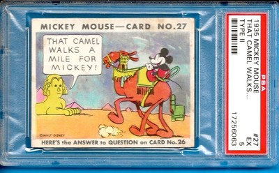 1935 R89 Mickey Mouse #27 That Camel Walks Psa 5 | eBay