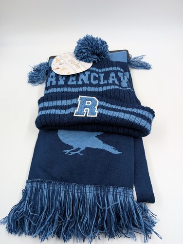 New Harry Potter Ravenclaw Beanie Hat and Scarf Set Hogwarts Collegiate ...