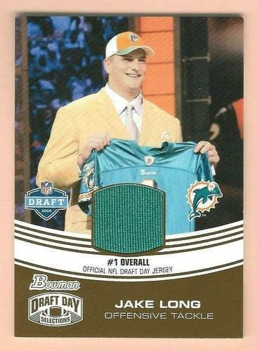 JAKE LONG 2008 TOPPS BOWMAN DRAFT DAY JERSEY RELIC ROOKIE RC # DJ-JL ...