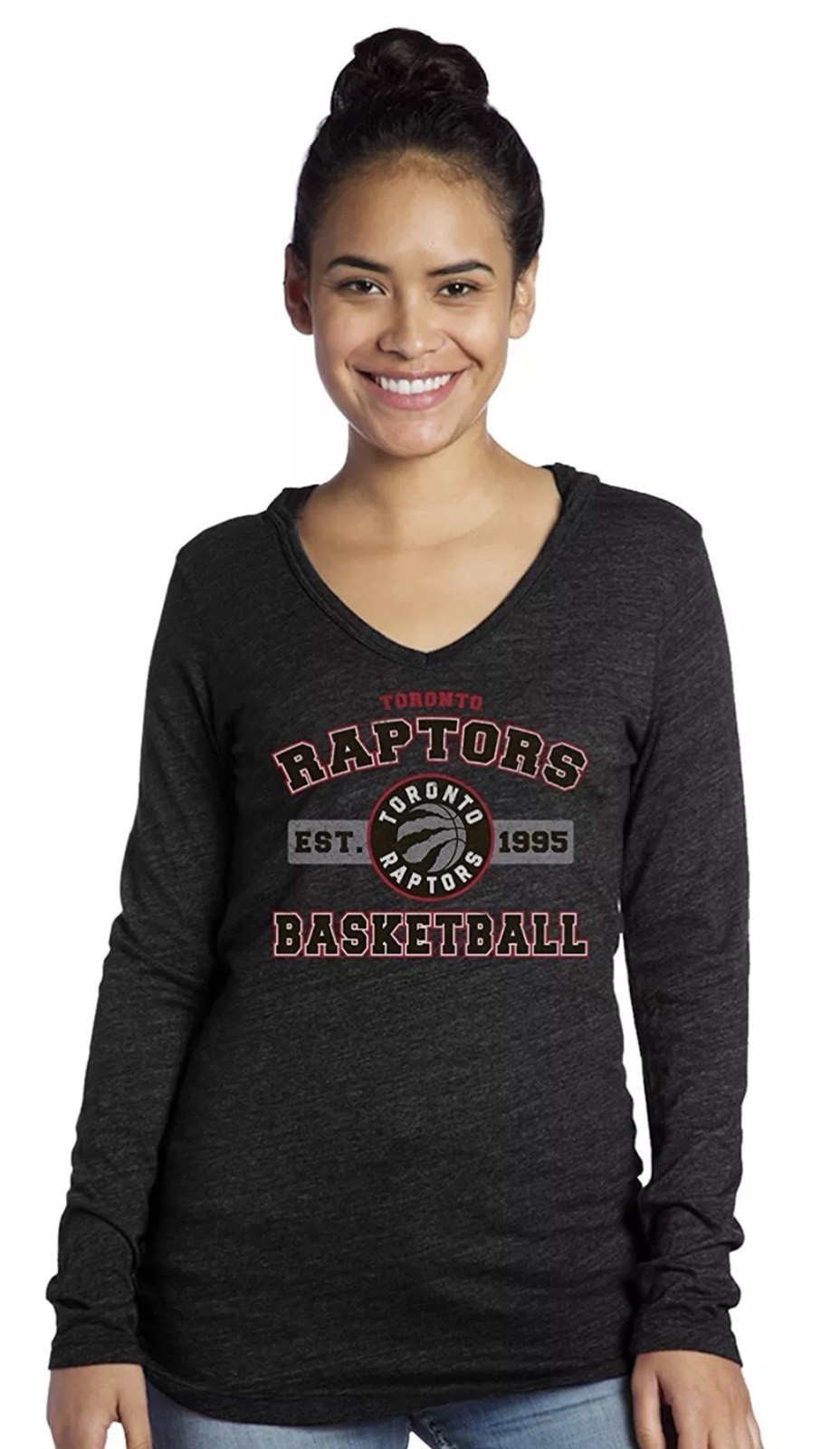 NBA Toronto Raptors Women's Premium V-Hoodie XS Black MSRP $49.99 ...