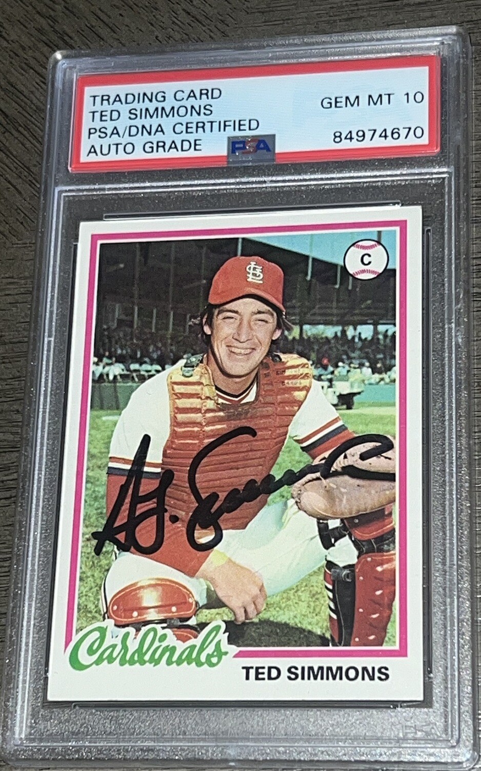 Ted Simmons signed 1978 Topps #380 PSA/DNA Cardinals Baseball Card (PSA ...