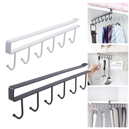High Quality Storage Rack Hanger Traceless Under Cabinet Wardrobe White ...