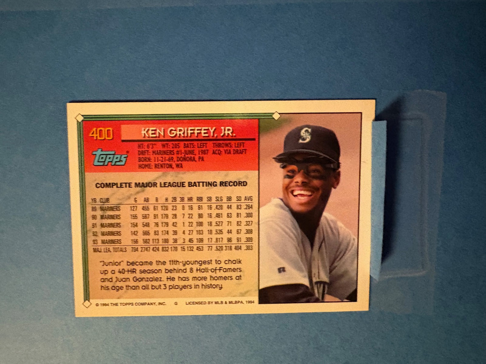 1994 Topps Gold #400- Ken Griffey Jr - Seattle Mariners | eBay
