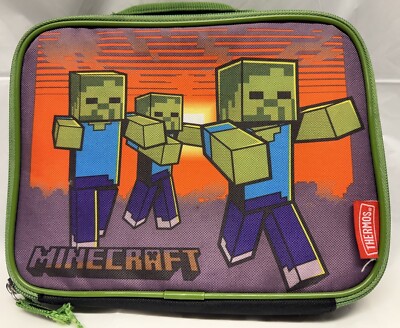 Minecraft Creeper Lunch Box Bag Soft Insulated Back to School Lunchbox ...