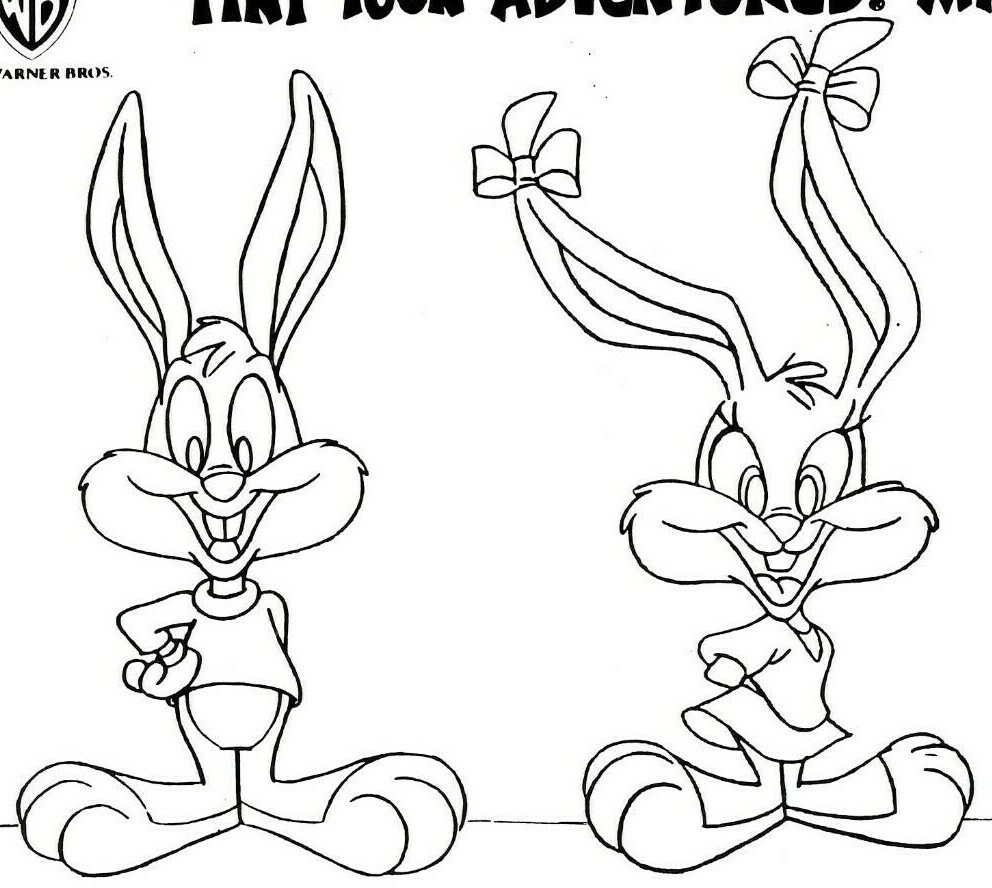 Tiny Toons Buster Bunny Coloring Pages