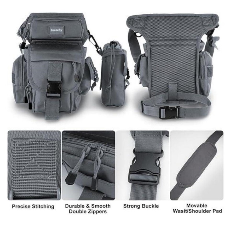 Tactical Hard Shell Drop Leg Bag Military Tool Thigh Pack Utility Waist ...