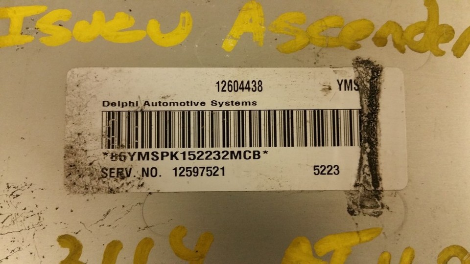 2006 ISUZU ASCENDER ENGINE COMPUTER ECM ECU 12597521 | eBay