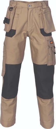 DNC Cotton Duck Weave Tradies Cargo Work Pants 2 Holster Tool Pockets ...