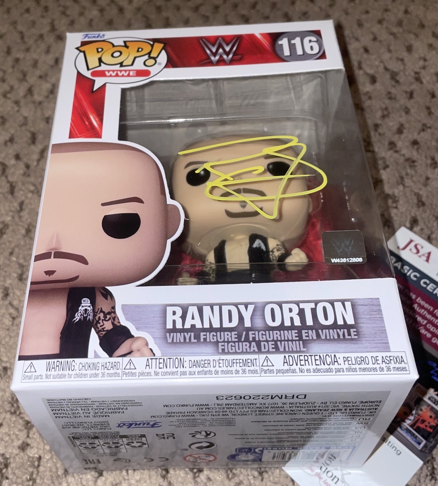 RANDY ORTON SIGNED FUNKO POP JSA AUTOGRAPH WWE WWF WRESTLING THE VIPER ...