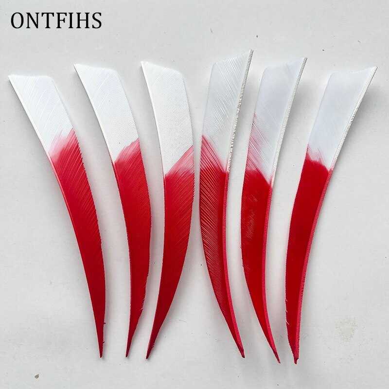 36Pcs 5Inch Shield Cut Fletching Arrow Feathers Gradient Turkey Feather ...