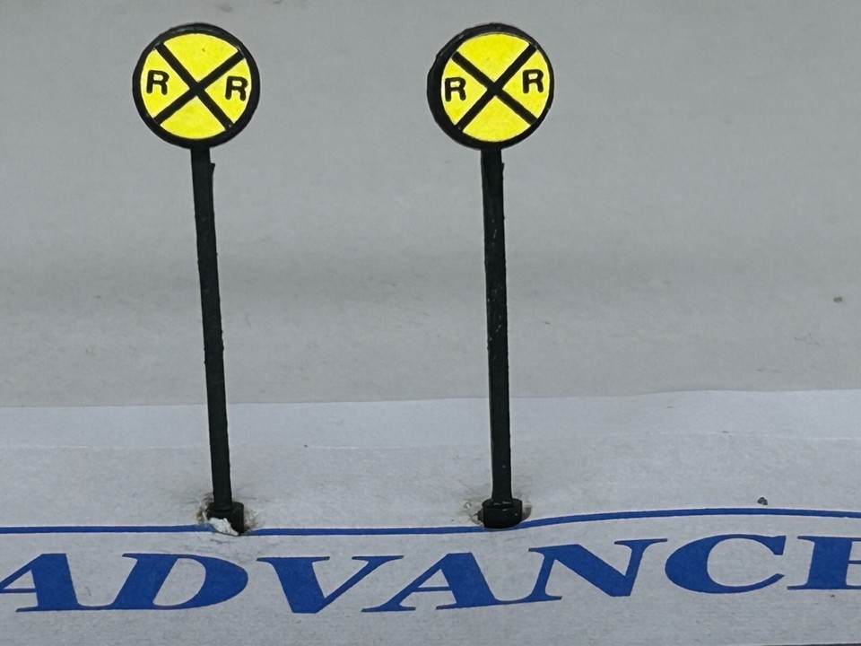 RAILROAD CROSSING SIGNS pack 2 " YELLOW " Steam Era - HO Scale ...