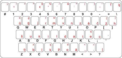 Decal Sticker Keyboard Alphabet Letter Computer Latvian Latvia | eBay