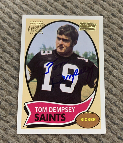 2001 Topps Team Legends #140 Tom Dempsey Auto New Orleans Saints | eBay