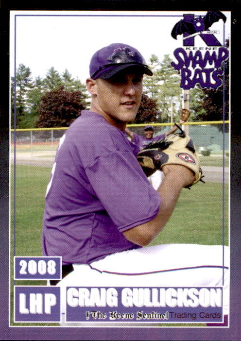2008 Keene Swamp Bats Team Issue #10 Craig Gullickson Clemson Palm ...