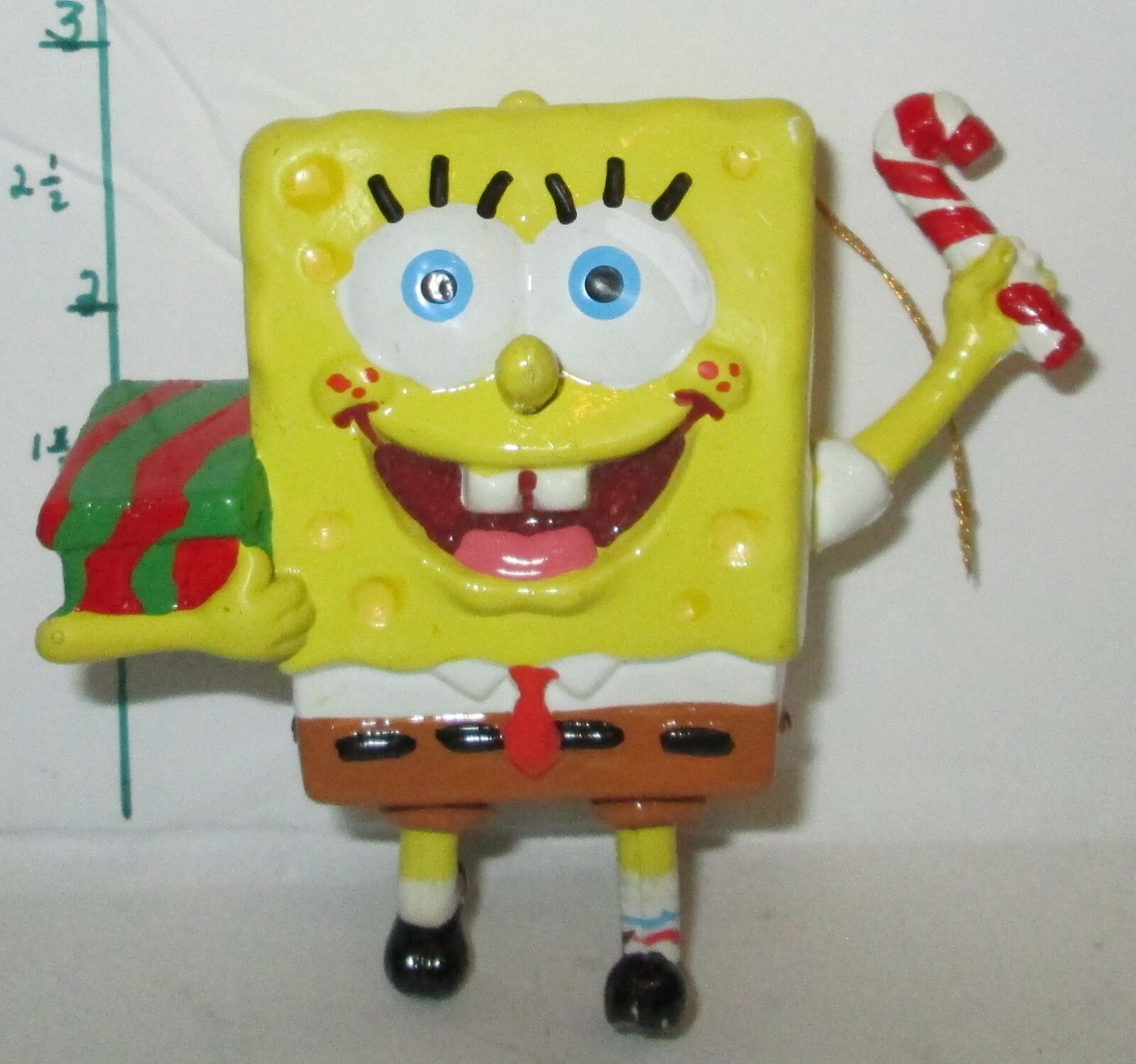 SpongeBob Squarepants Ornament w/ Candy Cane and Gift in Hand | eBay