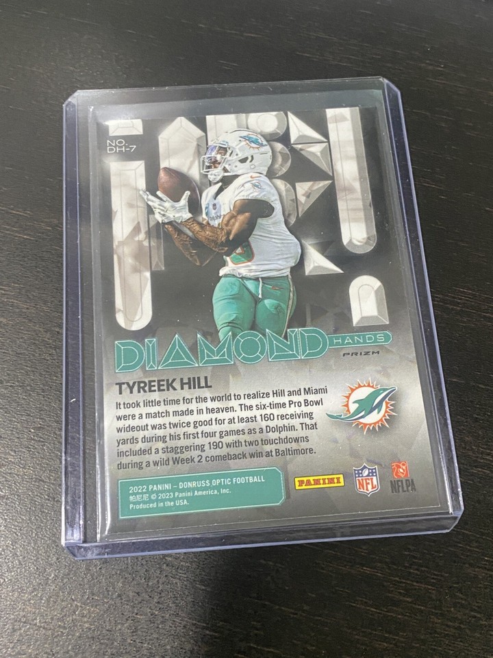 2022 Panini Optic Tyreek Hill Diamond Hands Prizm SP Dolphins DH-7 | eBay