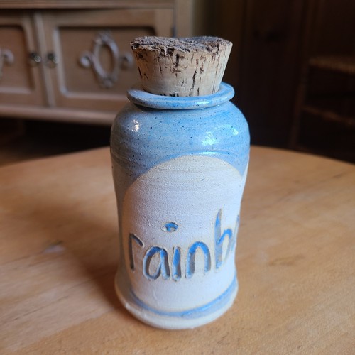 Vintage Pat's Pots Stoneware Ceramic Art Pottery Jar Cork Stopper ...