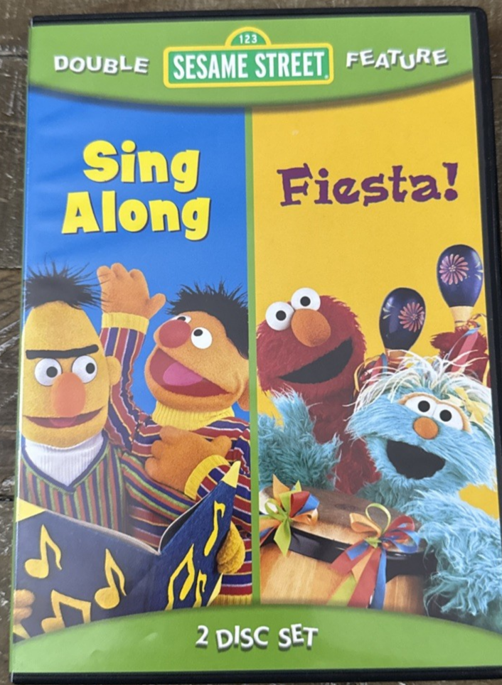 Sesame Street Double Feature DVD 2 Disc Set In 1 Case-Rare-SHIPS N 24 ...
