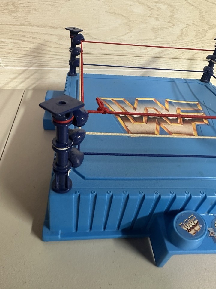 Incomplete WWF Hasbro Wrestling Ring 1989 Blue Posts Titan Sports ...