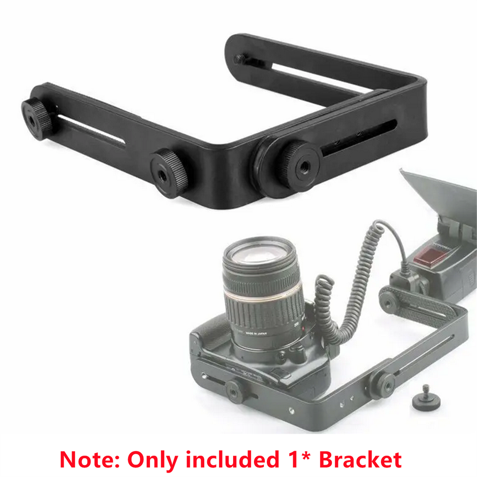 For DSLR Camera Dual L Shape Camera Flash Bracket Bilateral Frame L ...