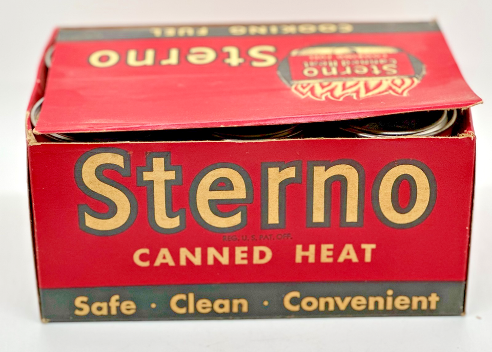 Vintage Sterno Canned Heat Cooking Fuel lot of 12 Cans in Original Box ...