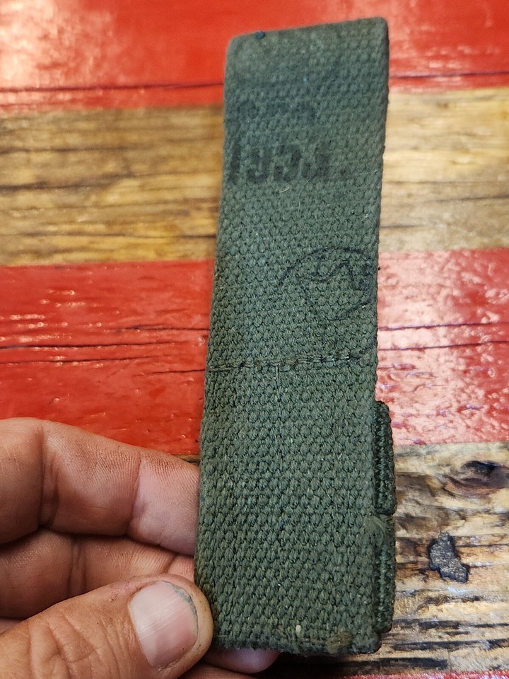 POST WWII ENFIELD MILITARY P-51 WEB BAYONET SHEATH FROG NO 4 DATED 1953 ...