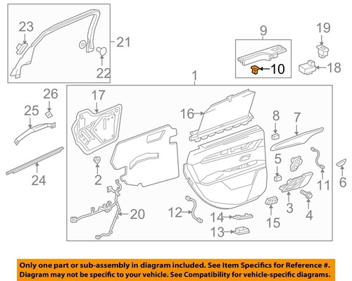 GM OEM REAR DOOR-Armrest cover retainer 11547710 | eBay