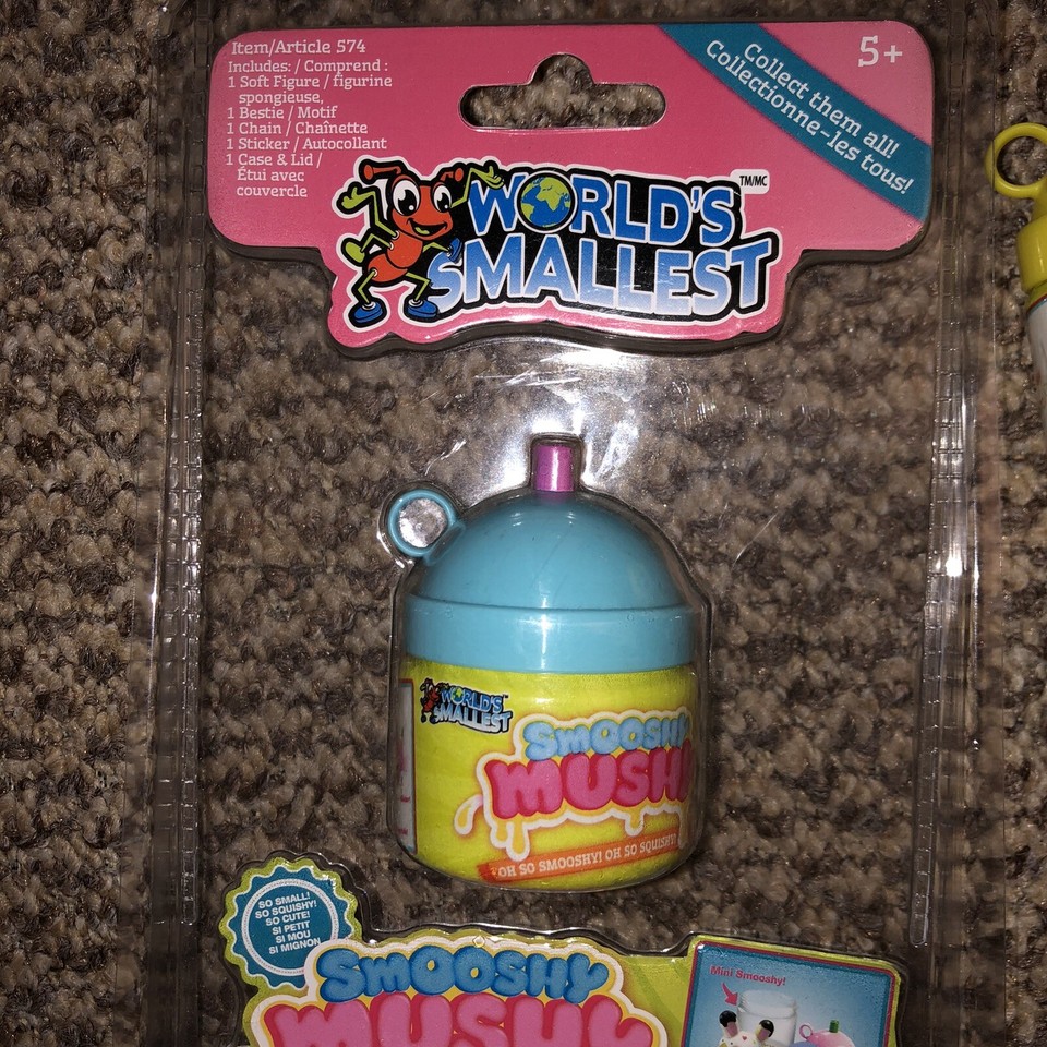 Worlds Smallest Smooshy Mushy X2 NEW Cute Mini Squishies Kitty | eBay UK