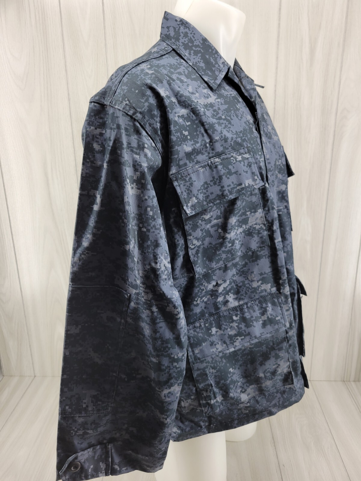 Navy Blue Digital Camo bdu shirt military style camouflage coat rothco ...