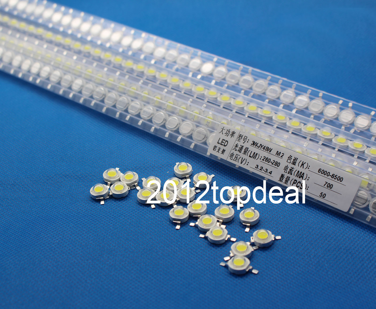 10 50 100 1000pcs 1W 3W High Power Cool White 6500k LED Beads Lamp Chip ...