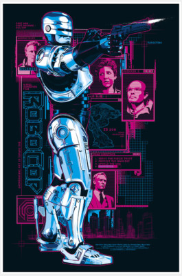 Robocop ED 209 Murphy Movie Film Variant Red Poster Giclee Print Art ...