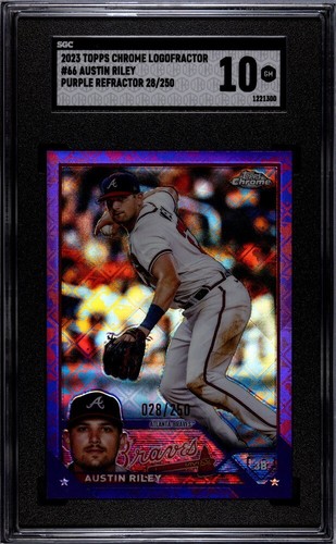 2023 Topps Chrome Logofractor AUSTIN RILEY Purple /250 #66 Atlanta ...
