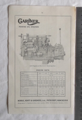 Gardner Marine Oil Engine Original Advertisement removed from a ...