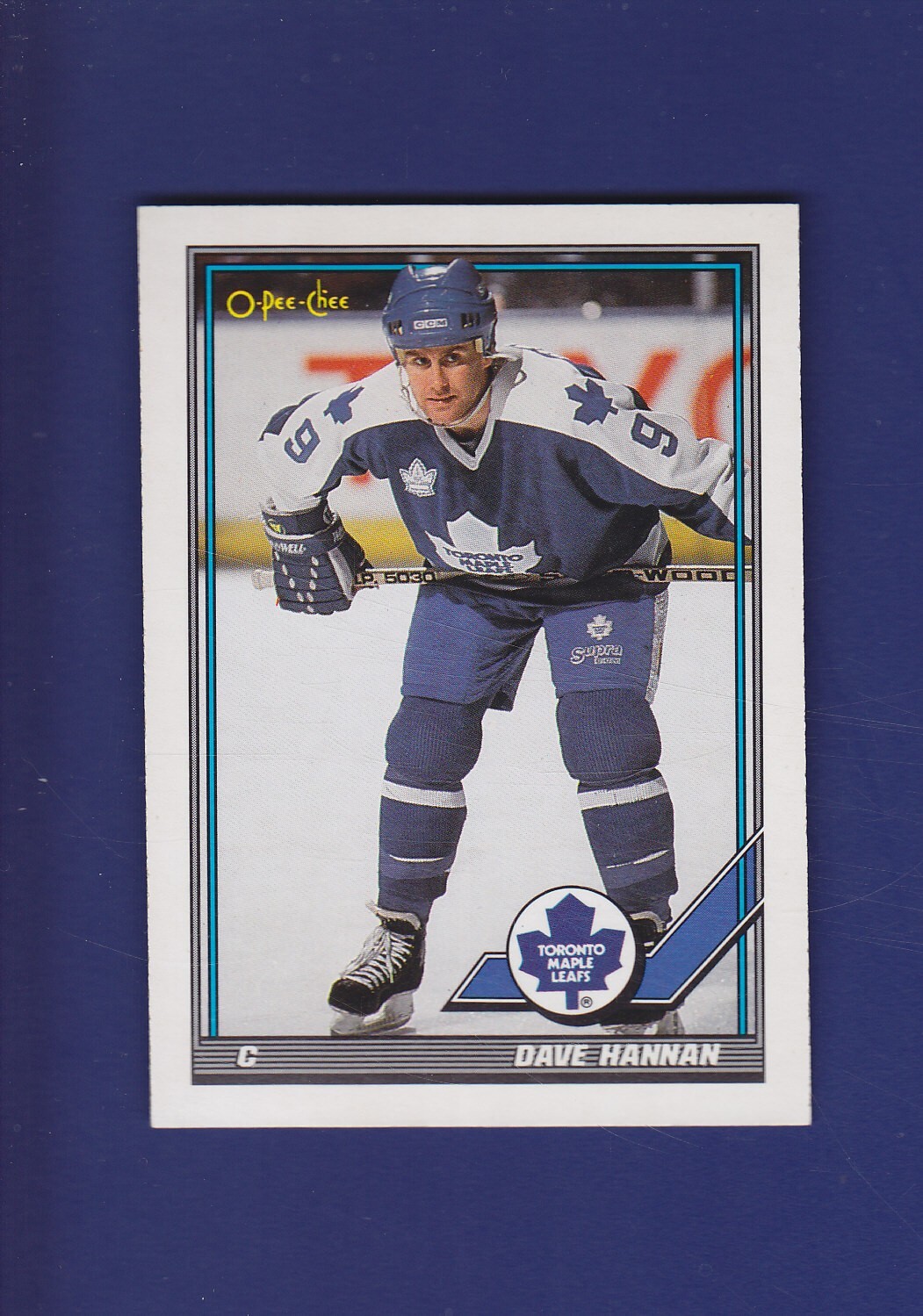 Dave Hannan 1991-92 O-PEE-CHEE OPC NHL Hockey #360 (MINT) Toronto Maple ...