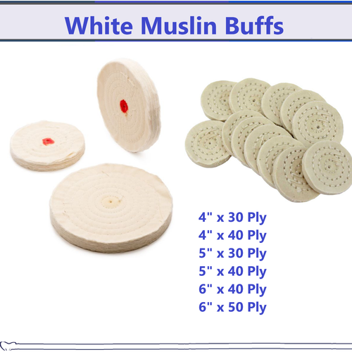 Dental Lab Muslin Buffs Buffing Polishing Lathe Wheels 6" 5 " 4" 3 ...
