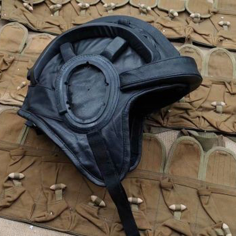 Helmet Original Vintage Leather Soviet Union USSR tanker tankman Tank ...