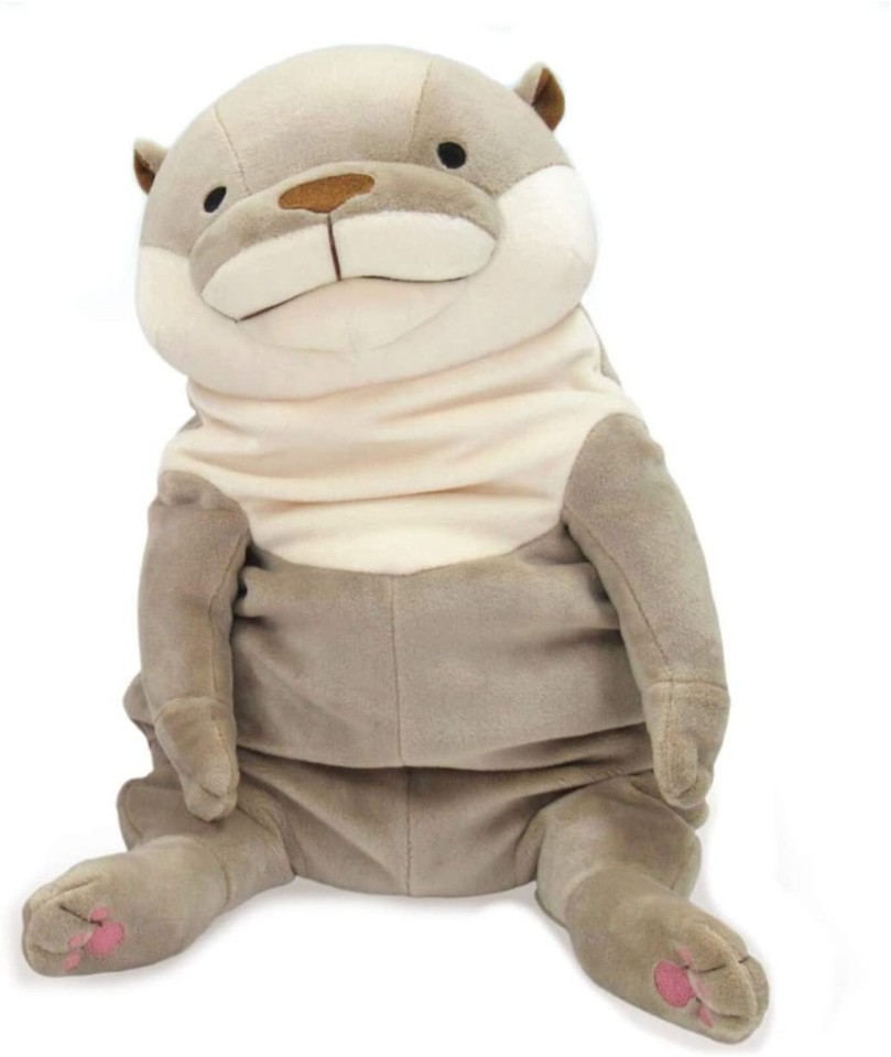 Shinada Global Mochi KawaUso Otter Gray L Size Plush / Doll Stuffed Toy ...