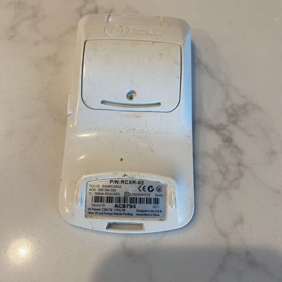 TURNING TECHNOLOGIES RESPONSE CARD LCD NXT RCXR-02 CLICKER | eBay