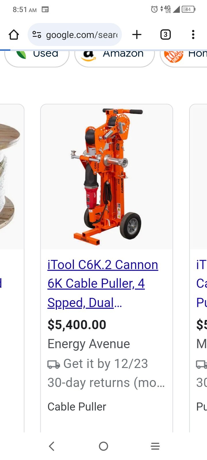 itoolco C6K Cannon 6K Self-Containd Collapsible 4-Speed Dual Capstan ...