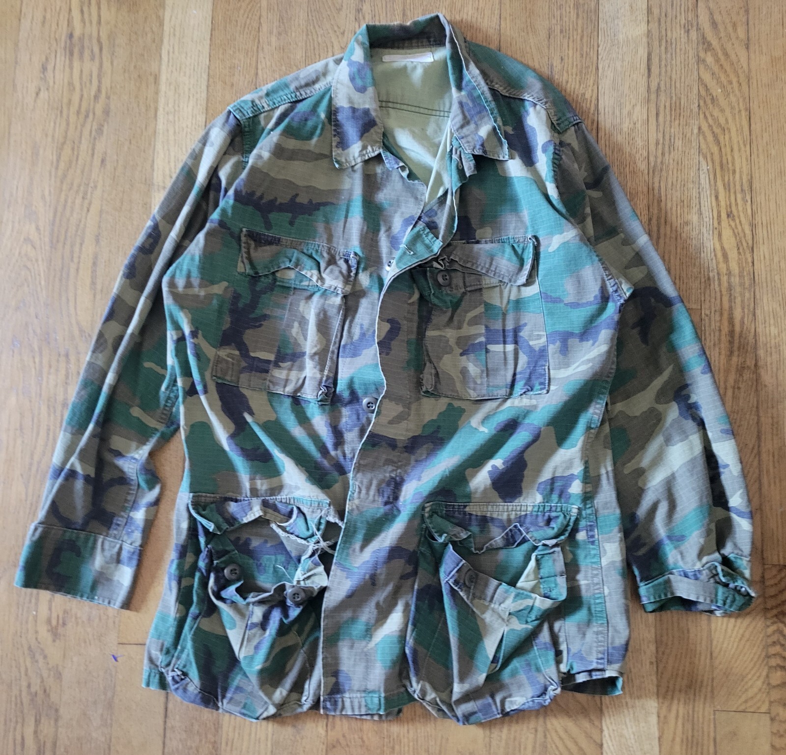 Vietnam Era ERDL camouflage US Military woodland summer weight BDU ...