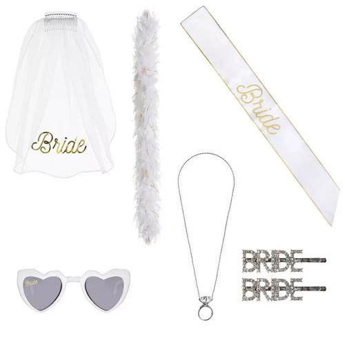 Bride Accessory Kit, Bridal Shower Wearable Bride 7 Pieces Set . FREE ...