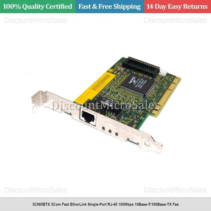3C905BTX 3Com Fast EtherLink Single-Port RJ-45 100Mbps 10Base-T/100Base ...