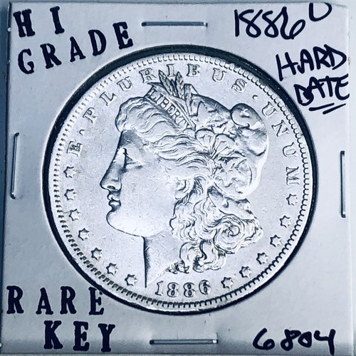 1886 O MORGAN SILVER DOLLAR HI GRADE GENUINE U.S. MINT RARE KEY COIN ...