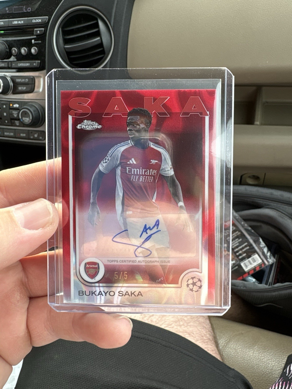Topps Chrome Bukayo Saka Autograph Soccer Card 5/5 | eBay