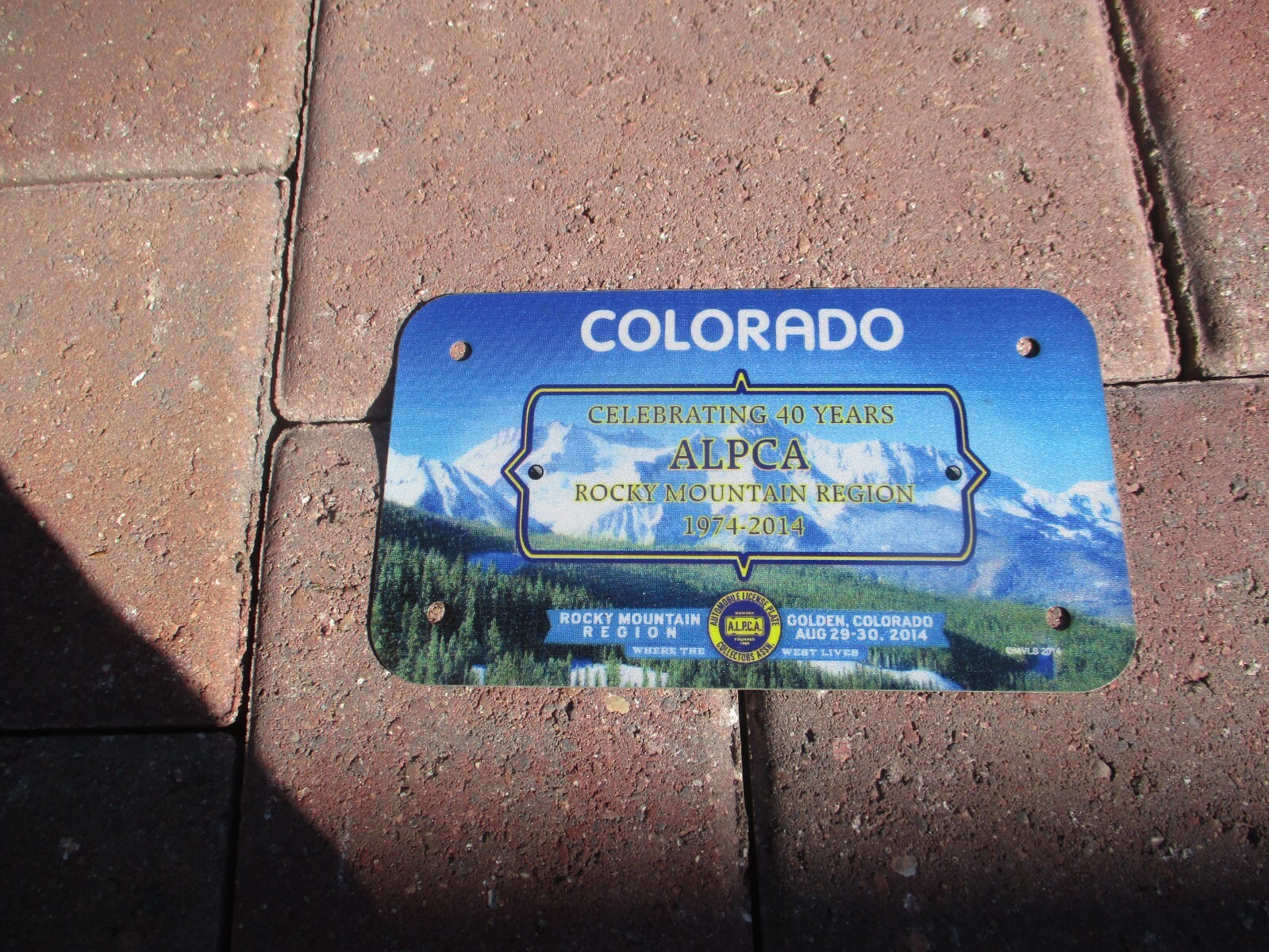 Colorado 2014 Golden ALPCA meet motorcycle license plate | eBay